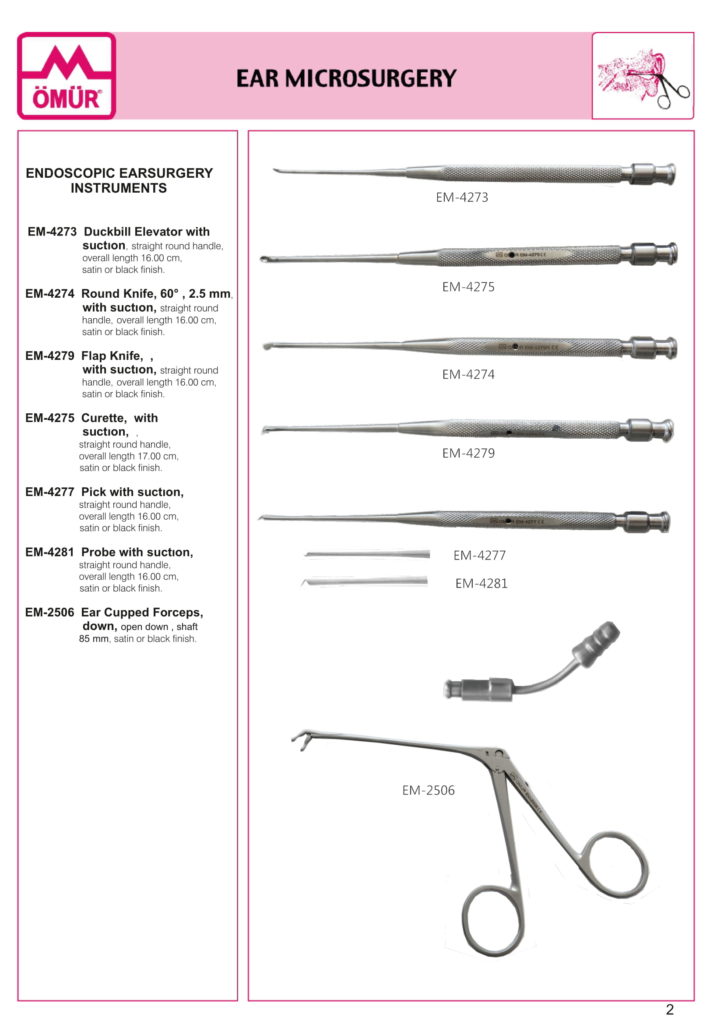 Endoscopic Ear Surgery Instruments – Ömür Surgical Instrumnets