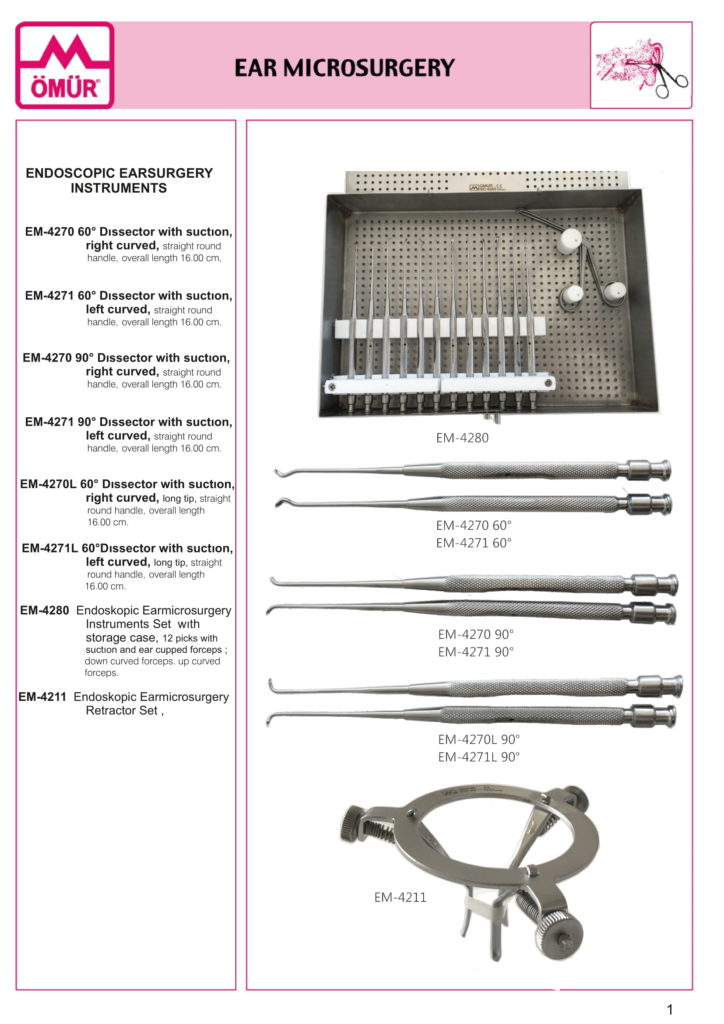 Endoscopic Ear Surgery Instruments – Ömür Surgical Instrumnets